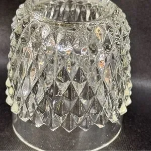 Indiana Glass | Accents | Indiana Glass Diamond Point Fairy Lamp Top ...